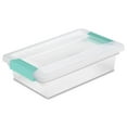 Sterilite 24 Pack Small Clip Box Clear Plastic Storage Tote with Snap ...
