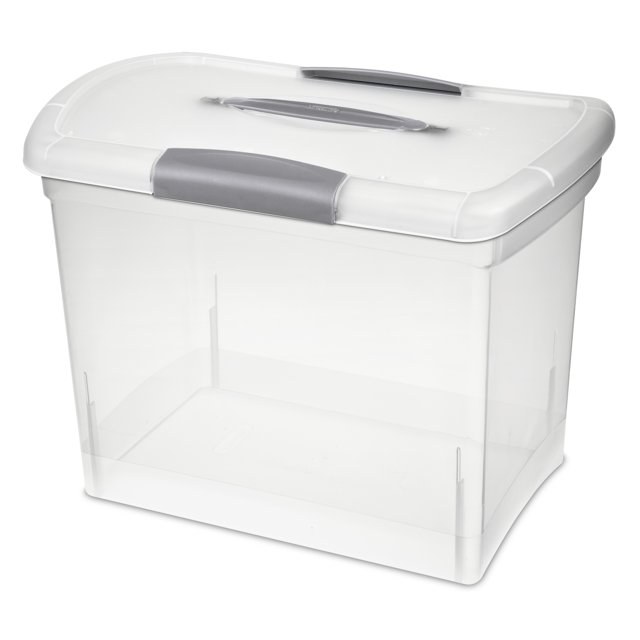 Sterilite Small Portable File Box Titanium - Walmart.com