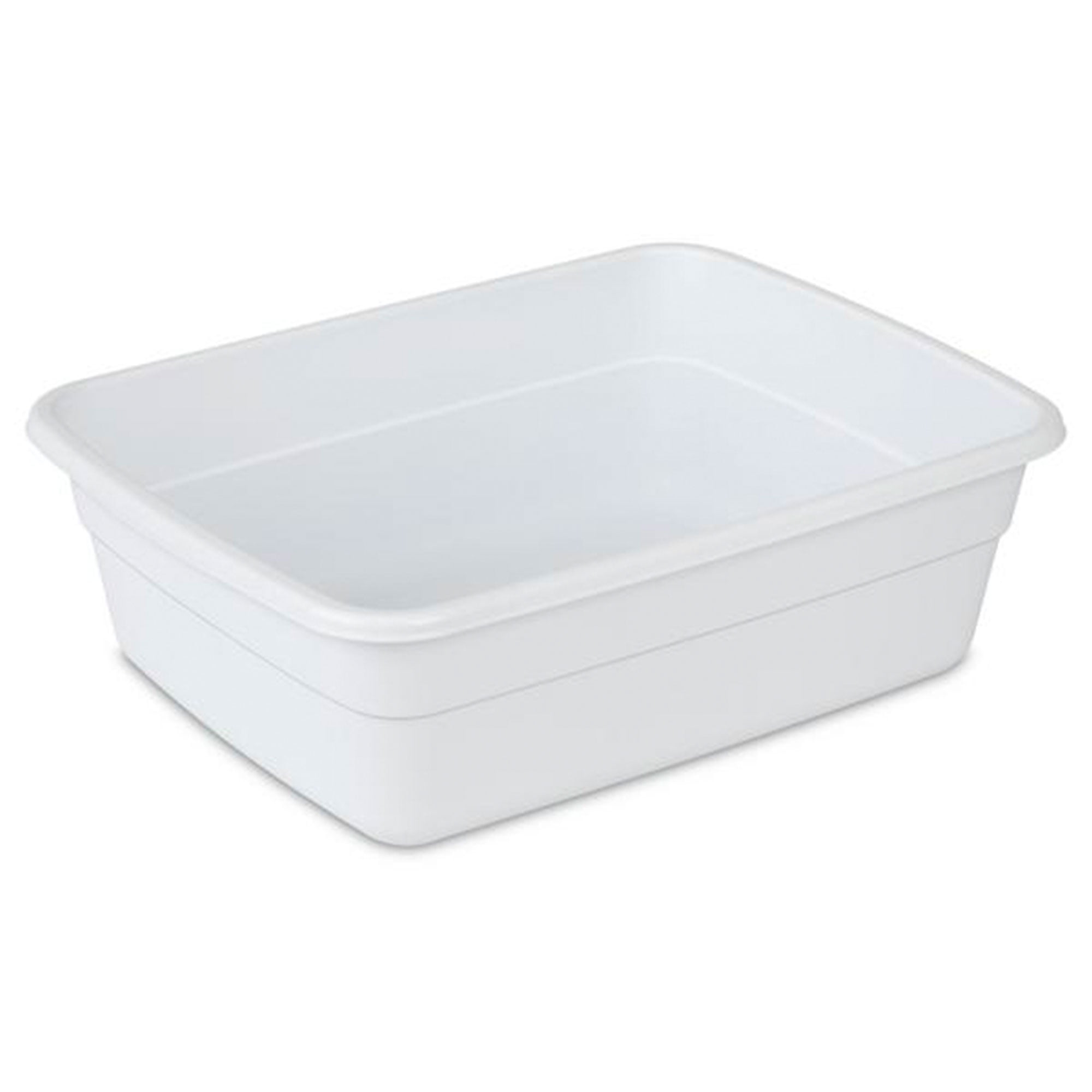Sterilite Small Portable Rectangle Plastic 8 Qt Dish Pan, White (24 ...