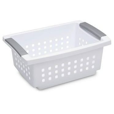 Your Zone Square Stacking Bin Plastic, Gray Flannel, Set of 4 - Walmart.com