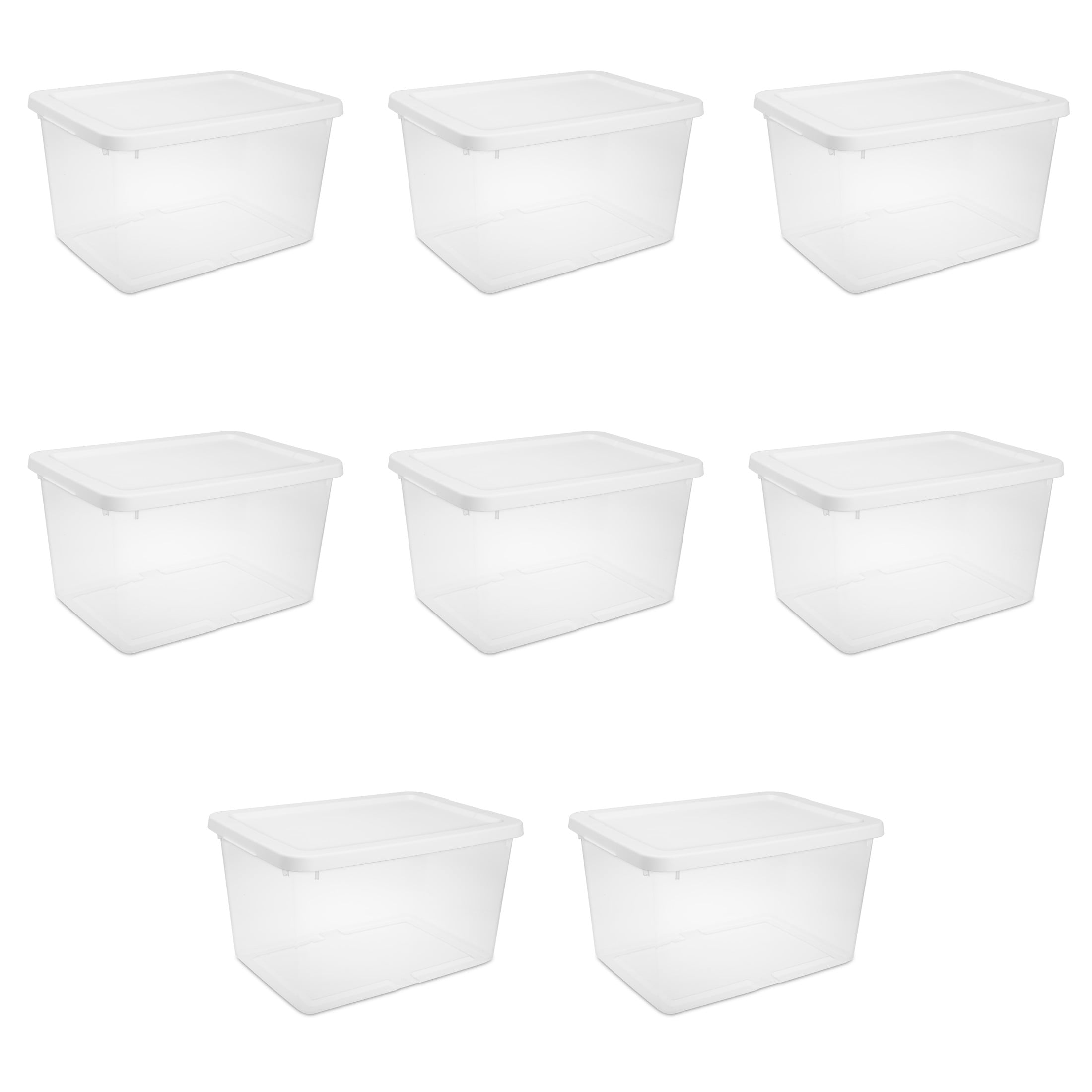 Sterilite Small Storage Bin, 20 Quart Clear Plastic Storage Container ...