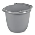 Sterilite 10 Qt. Large Classic Titanium Spout Pail with Comfort Handle ...