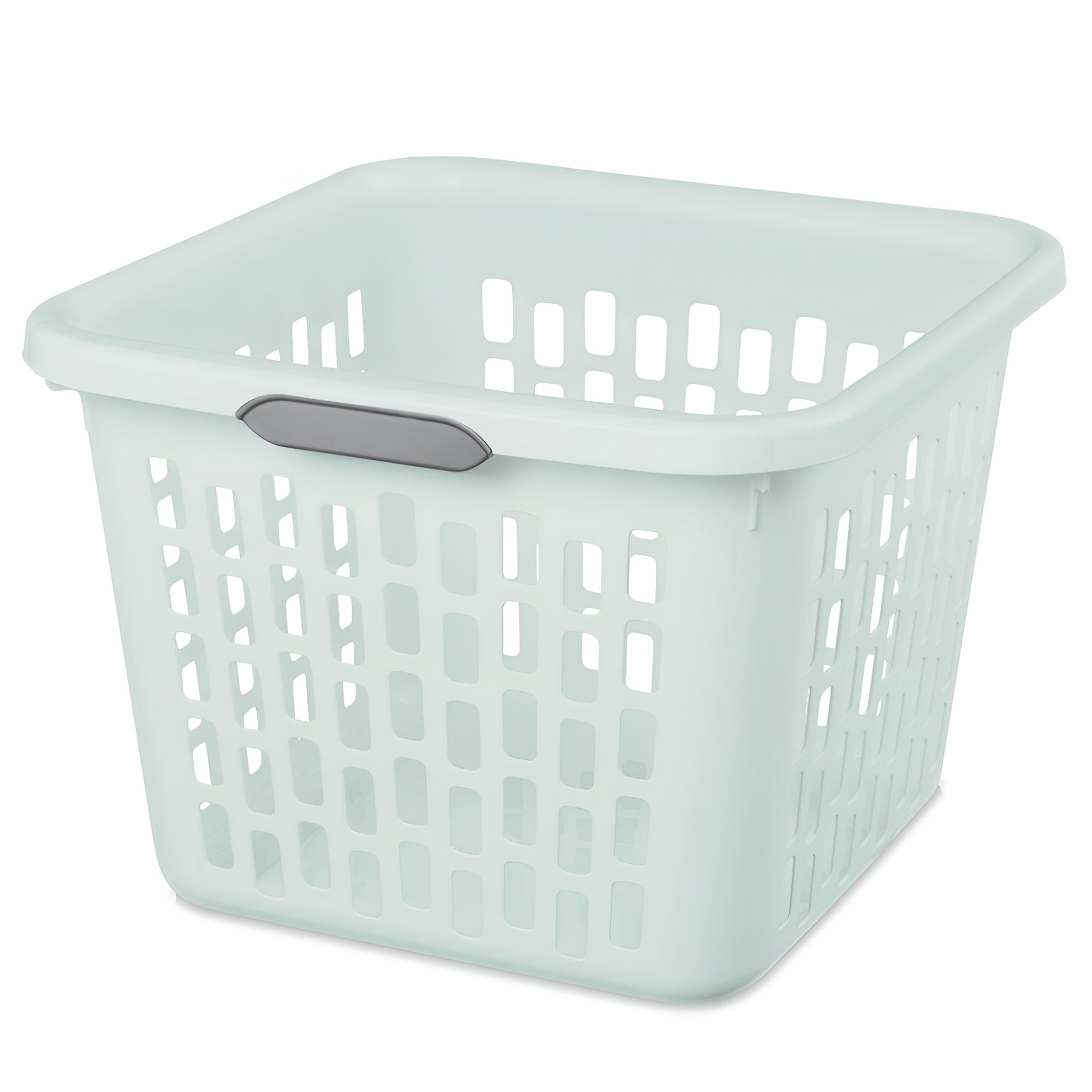 Sterilite Square Laundry Basket, 1.5 Bushel Plastic Hamper with Handles ...