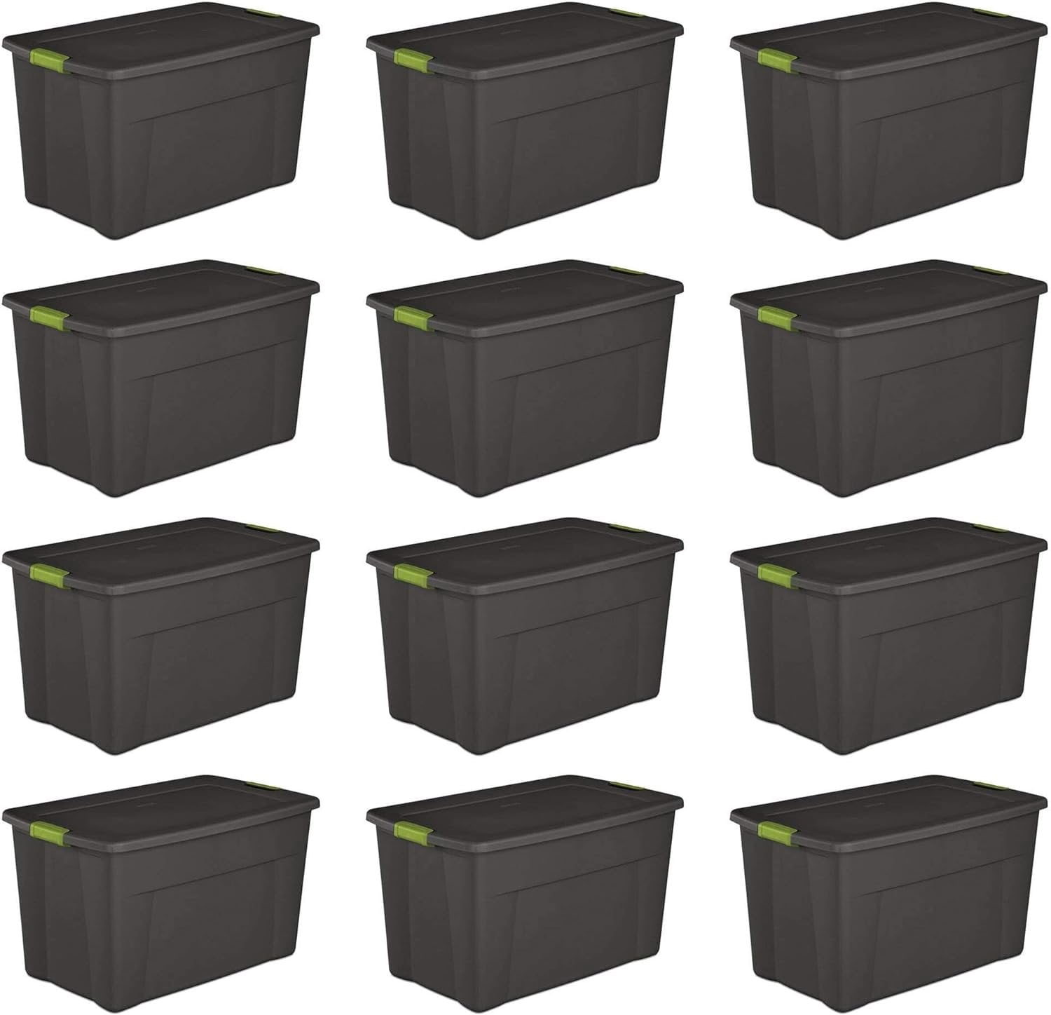 Sterilite Stackable 35 Gallon Storage Tote Box with Latching Container ...