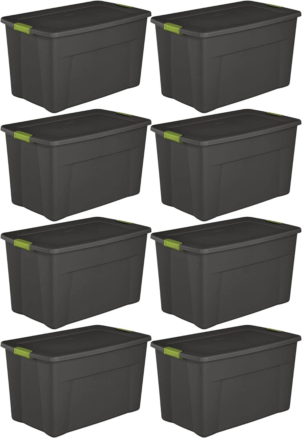 Sterilite Stackable 35 Gallon Storage Tote Box with Latching Container ...