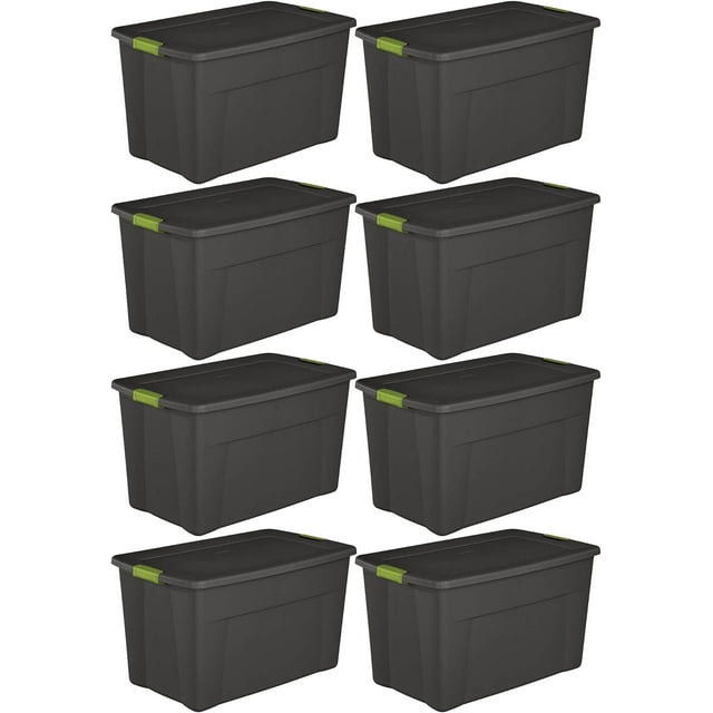 Sterilite Stackable 35 Gallon Storage Tote Box with Latching Container ...