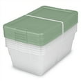 Sterilite 6 Qt Stackable Storage Tote Box Container, Crisp Green, 5 ...