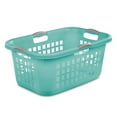 Sterilite Ultra 2 Bushel Plastic Stackable Clothes Laundry Basket, Aqua ...