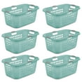 Sterilite Ultra 2 Bushel Plastic Stackable Clothes Laundry Basket, Aqua ...