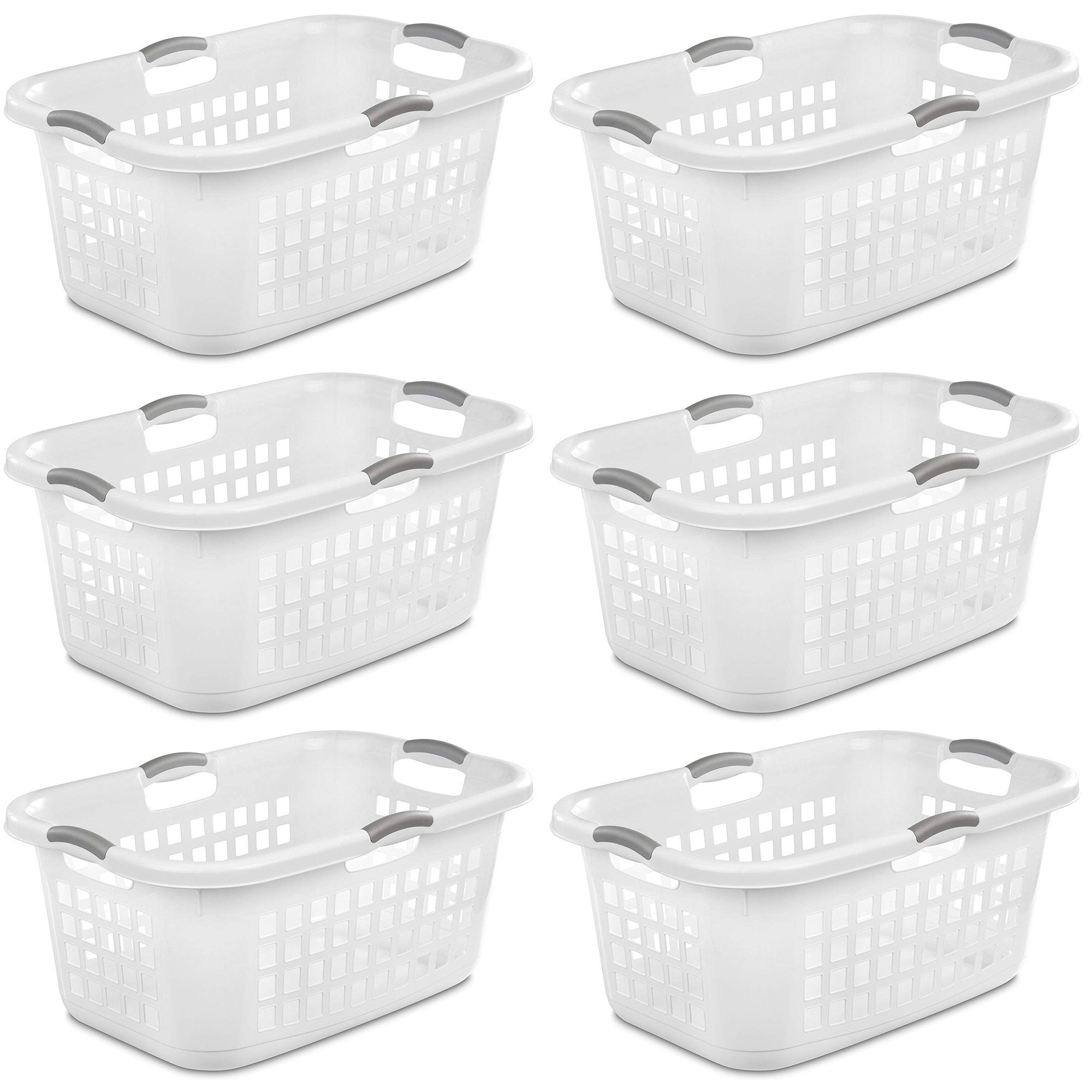 Sterilite Ultra 2 Bushel Plastic Stackable Clothes Laundry Basket, Aqua ...
