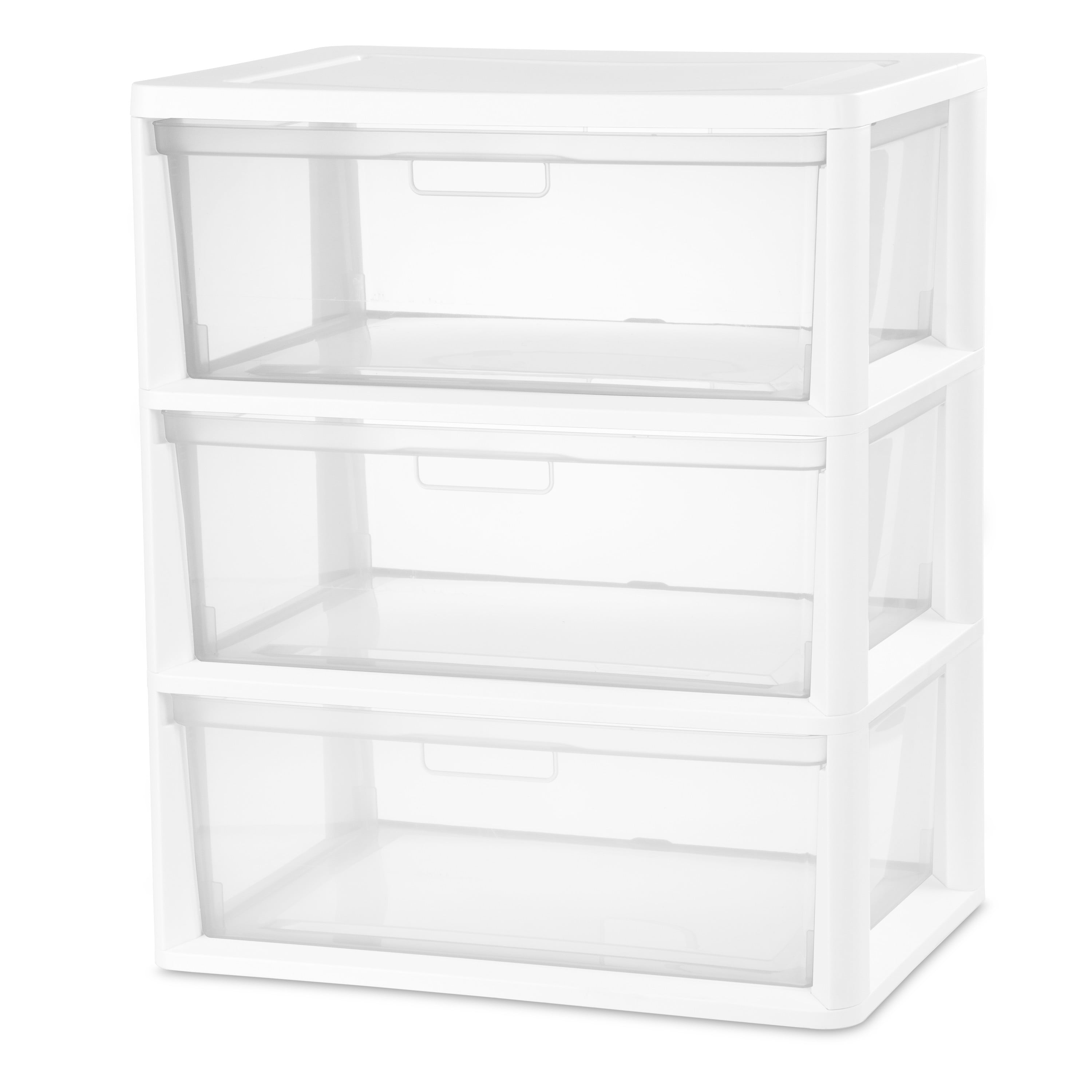 Sterilite Wide 3 Drawer Tower, Versatile Storage with Clear Drawers ...