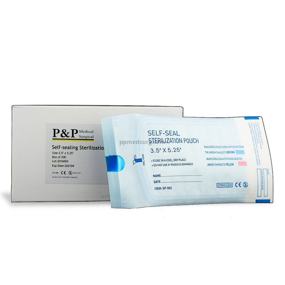 Sterilization Pouches 3.5” x 5.25” Self-Sealing Autoclave Bags with ...