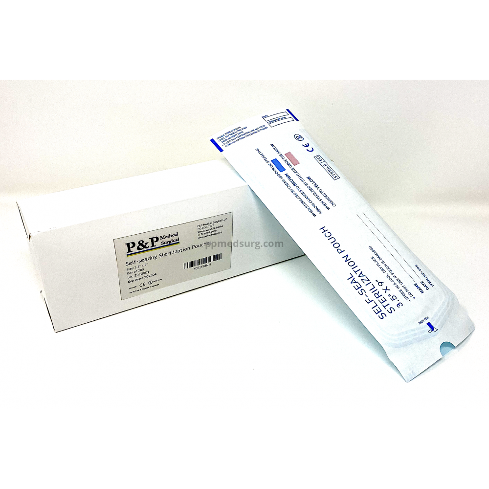 Sterilization Pouches 3.5” x 9” Self-Sealing Autoclave Bags with ...