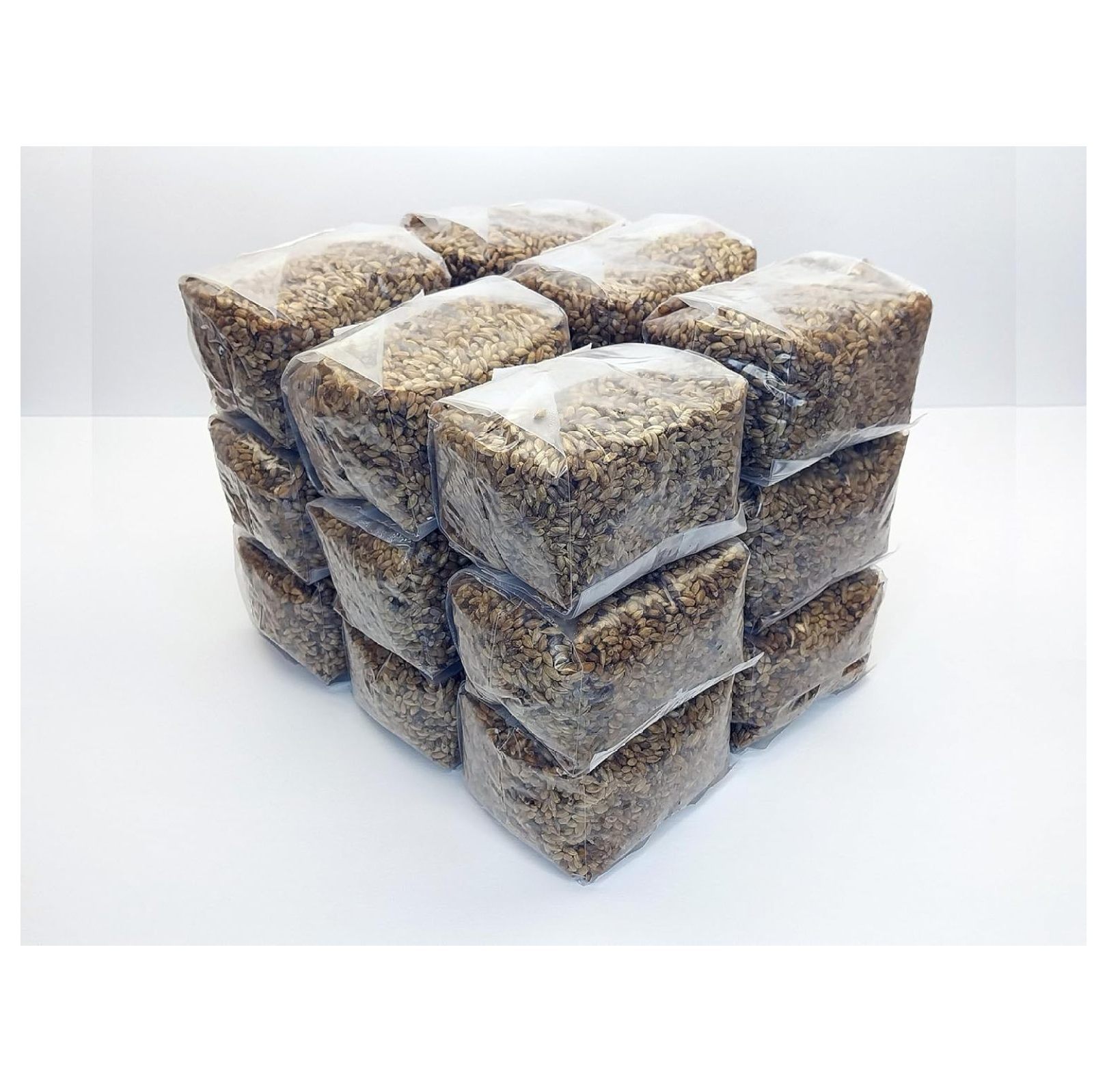 Sterilized Rye Berry Mushroom Substrate Bags for Grain (18 x 1lb. Bags ...