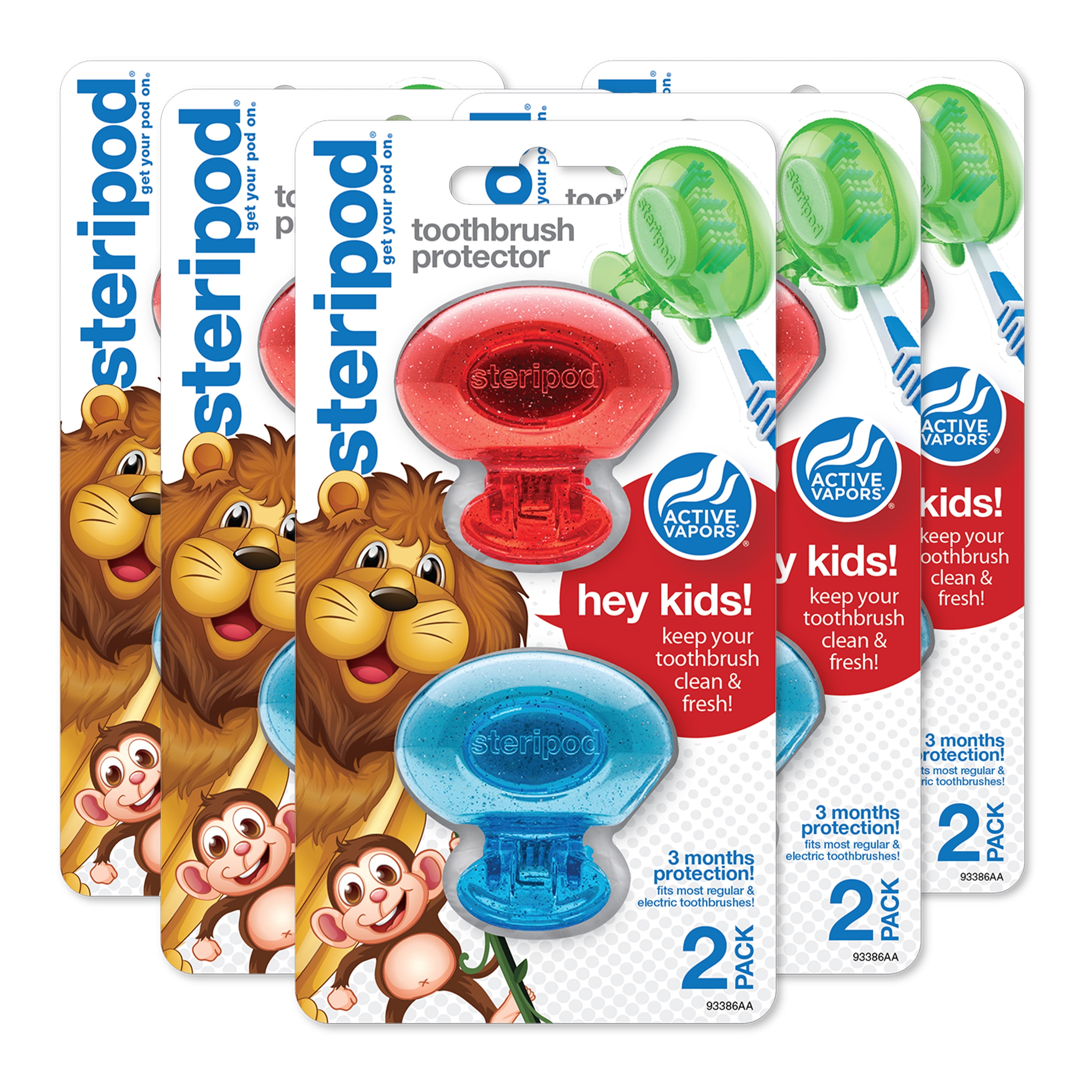 Steripod Kids Clip-On Toothbrush Protector, 10 count - Walmart.com