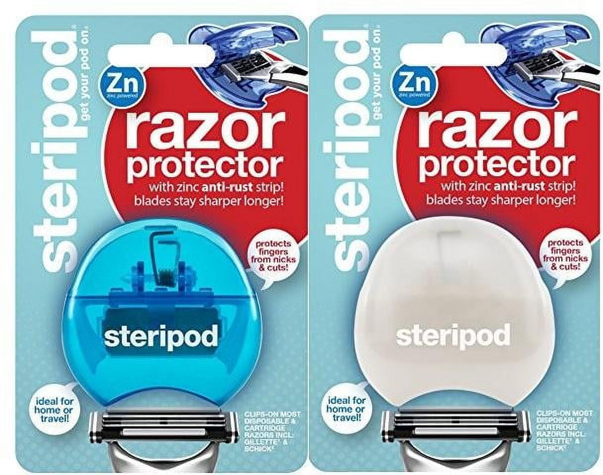 Steripod Razorpod - Clip-On Razor Protector, 2-Pack- Blue and Pearl ...