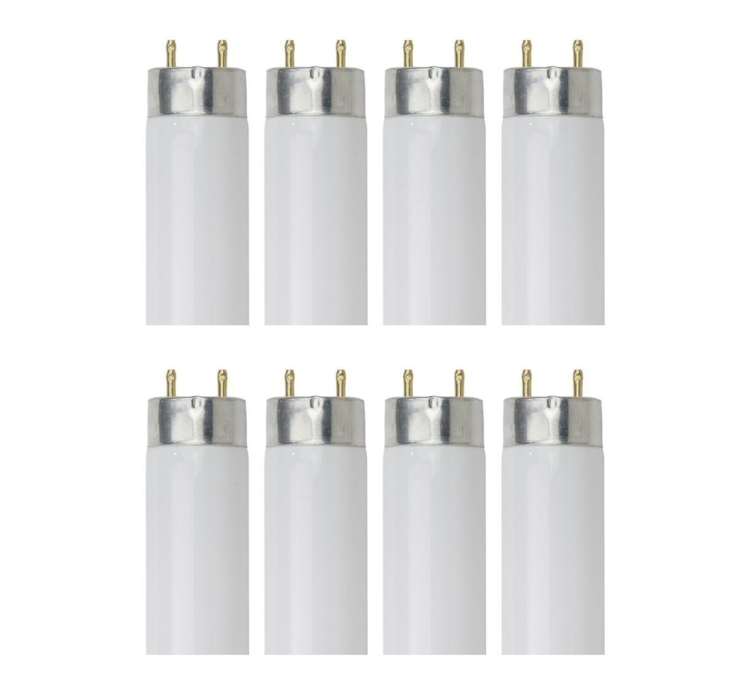 Sterl Lighting - Pack of 8 T8 47.2" Straight Fluorescent Tube Light ...