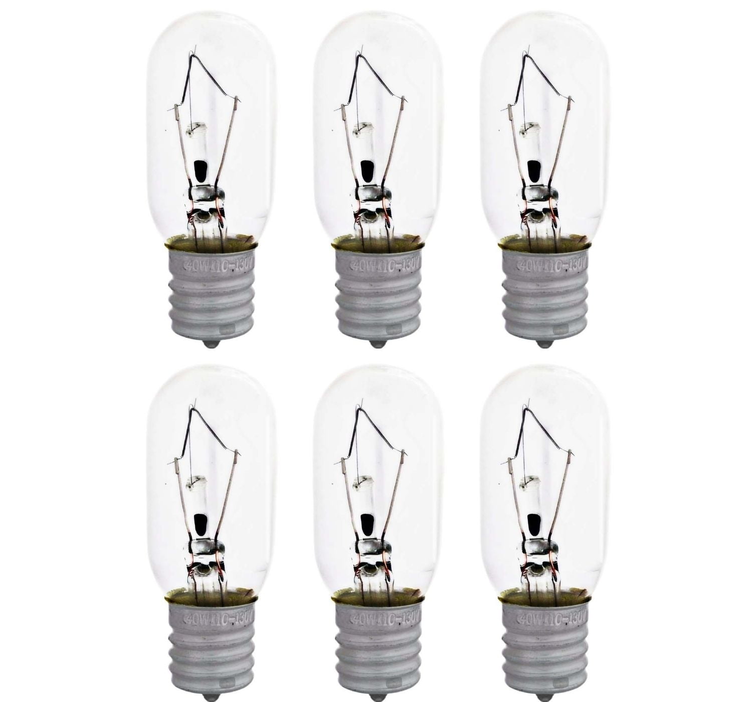Sterl lighting - Pack Of 6 T8 Tubular Indicator Refrigerator Light Bulb ...
