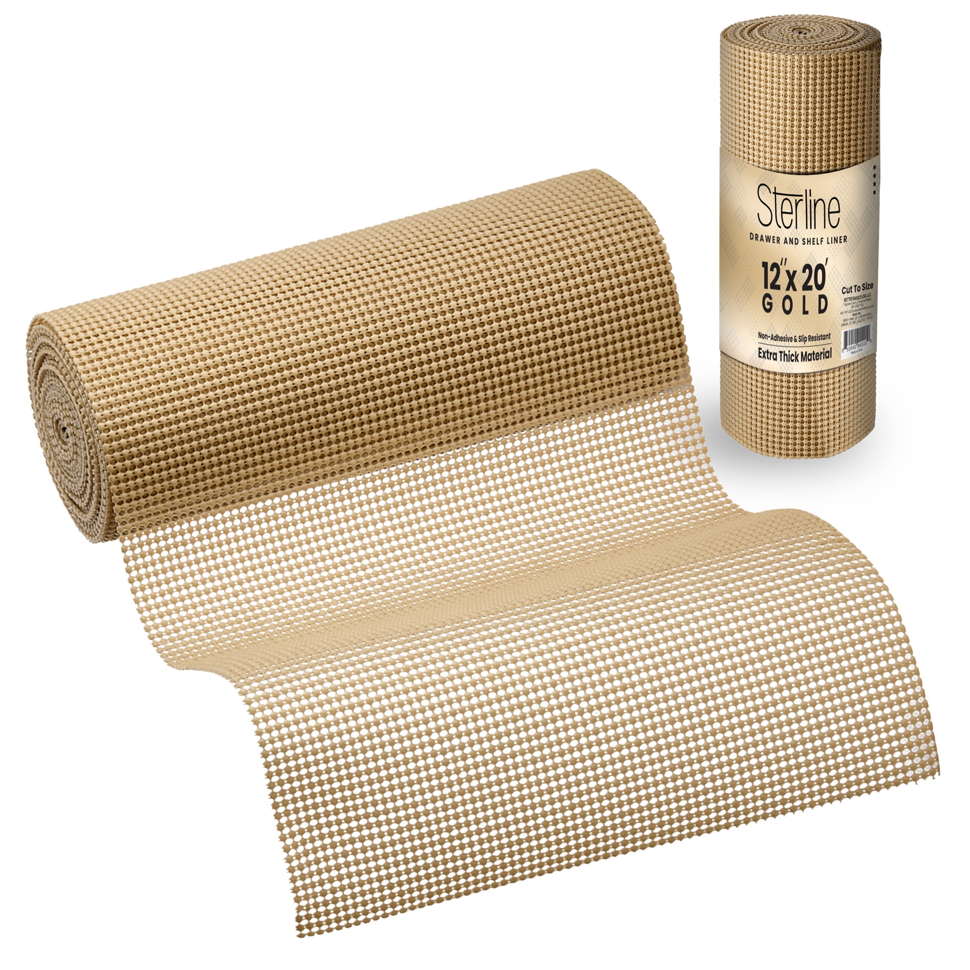 Sterline Non-Slip Non-Adhesive Waterproof Shelf Liner for Drawers ...