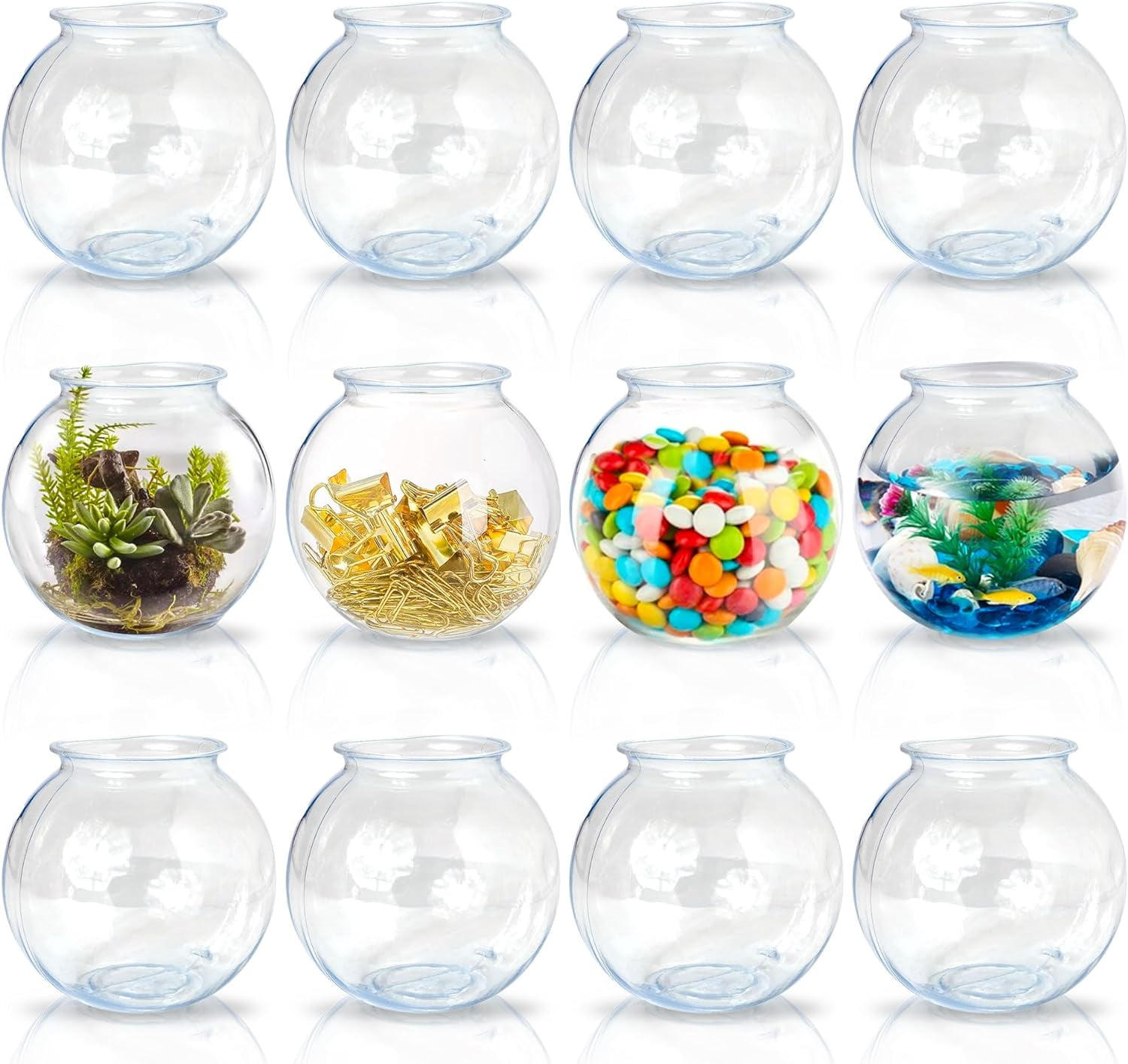 Sterline Plastic Ivy Bowls - 12 Pack - 16 Oz - Fish Bowl for Drinks ...