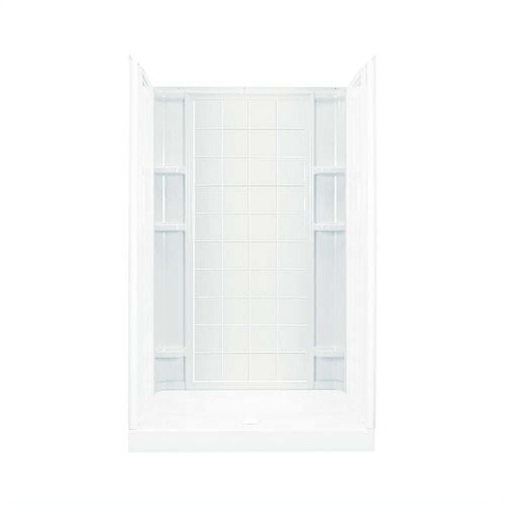 Sterling 48" White Ensemble Tile Shower Back Wall Unit - Walmart.com