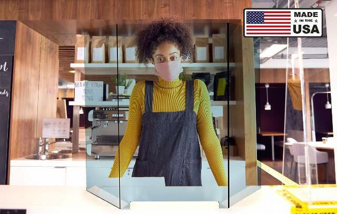 Sterling Acrylics Countertop Clear Acrylic Sneeze Guard Shield | Made ...