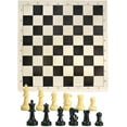 Sterling Games Chess Mat and Chess Pieces Set 20" x 20" Roll Up Vinyl ...