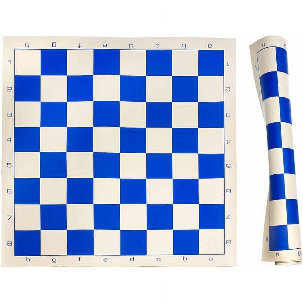 Sterling Games Roll-Up Vinyl Chess Mat, 20" x 20", Blue - Walmart.com