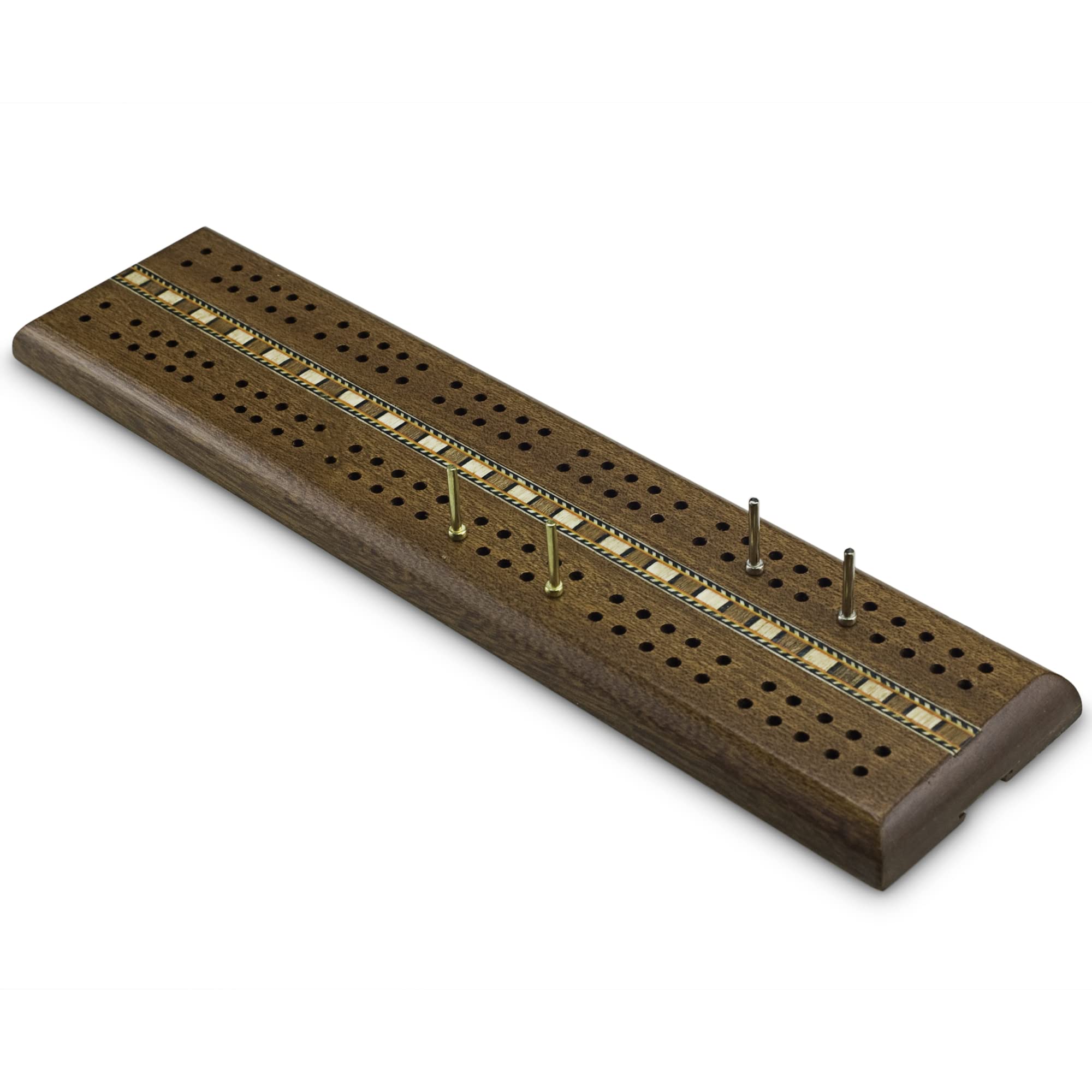 Sterling Games Wooden Cribbage TSF6 12 inch Double Track Cribbage Board ...
