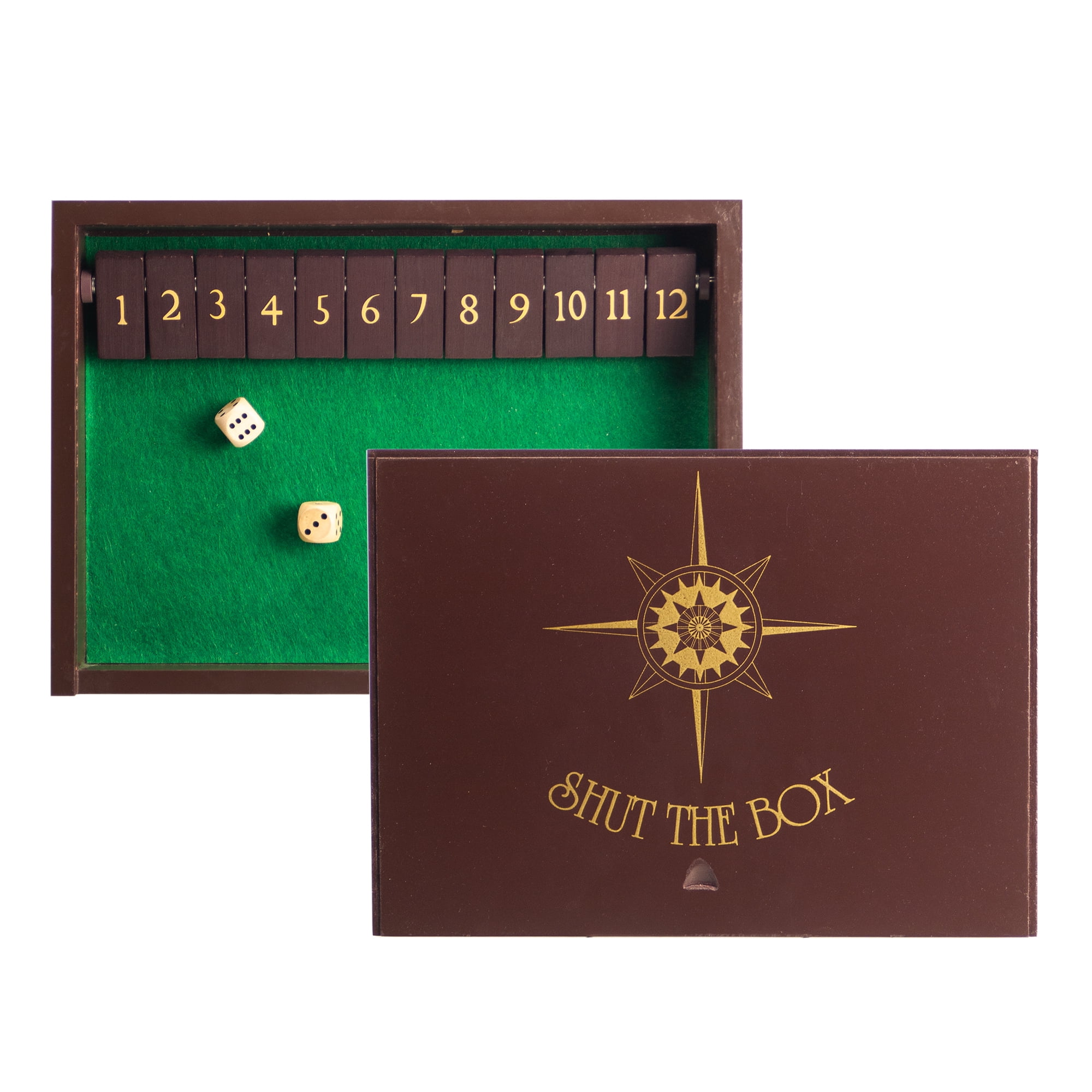 Sterling Games Wooden Shut the Box Game, 12 Numbers - Walmart.com