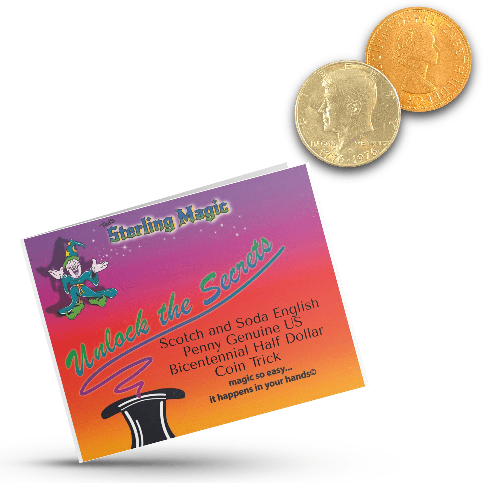 Sterling Magic Scotch and Soda Coin Trick - Magic Trick Set - South ...