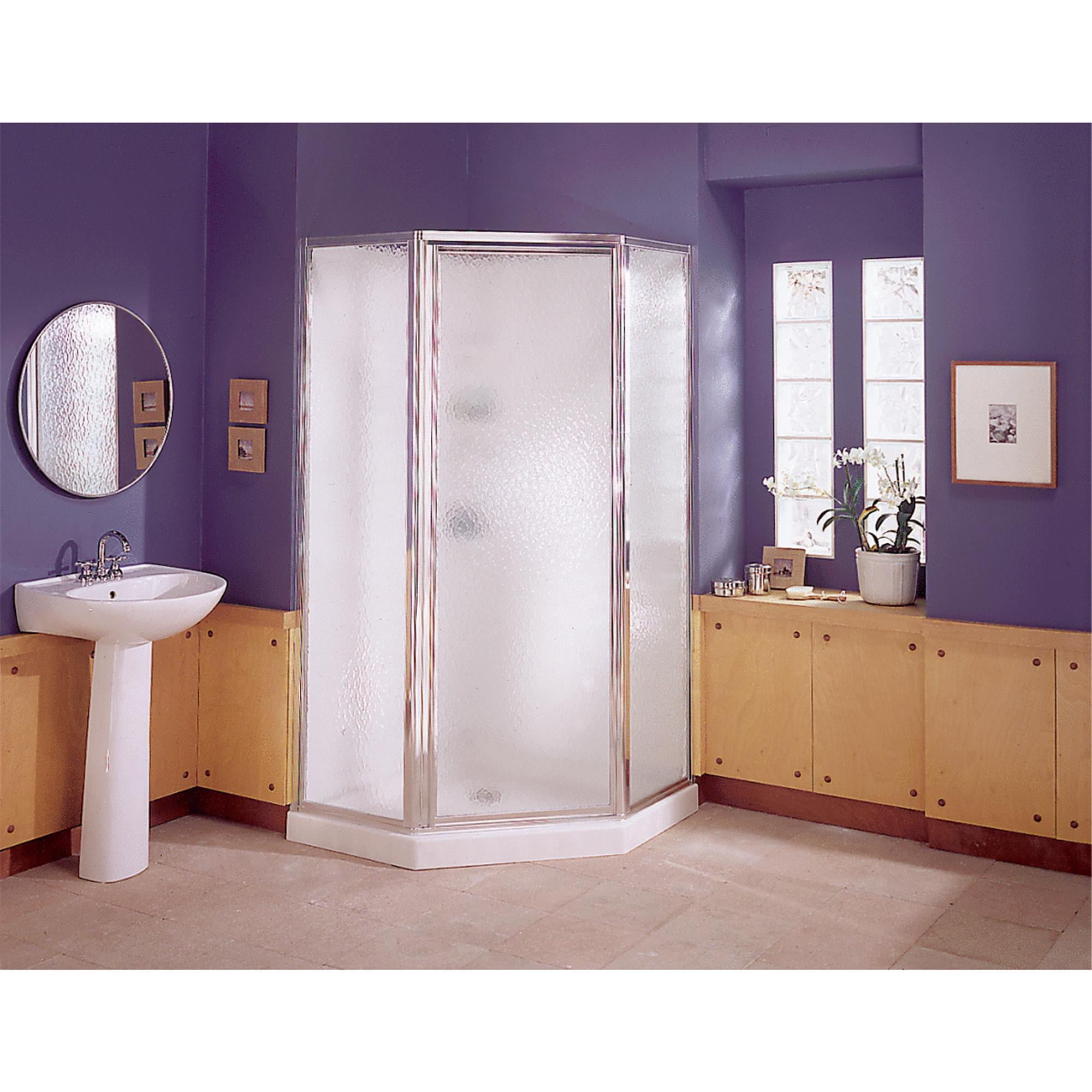 Sterling NI3190A-38SW 74.5 x 39.5 in. White Neo Angled Corner Shower ...