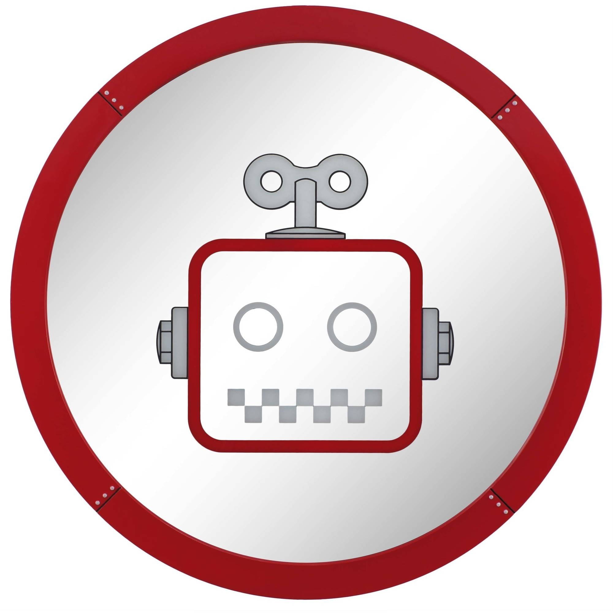 Sterling & Noble 24 Robot Mirror - Red Frame - Kids Room Dcor - Walmart.com
