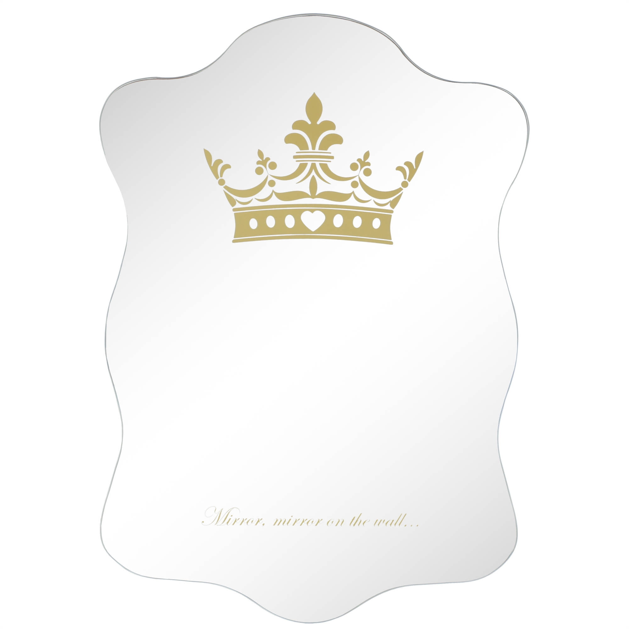 Sterling & Noble Elegant 24x17 Gold Crown Frameless Wall Mirror ...