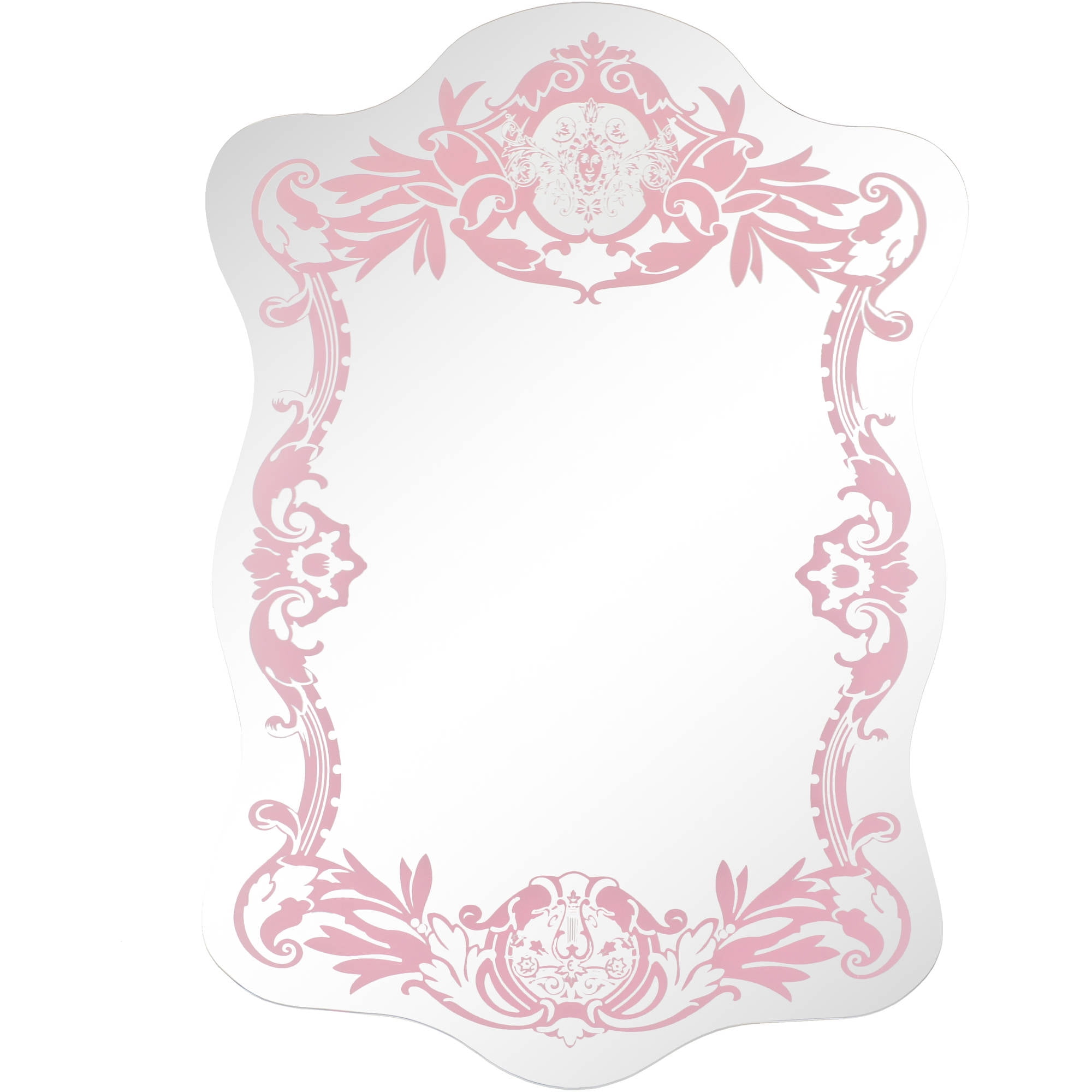Sterling & Noble 25.5 Inch Pink Baroque Elegant Royal Mirror - Walmart.com