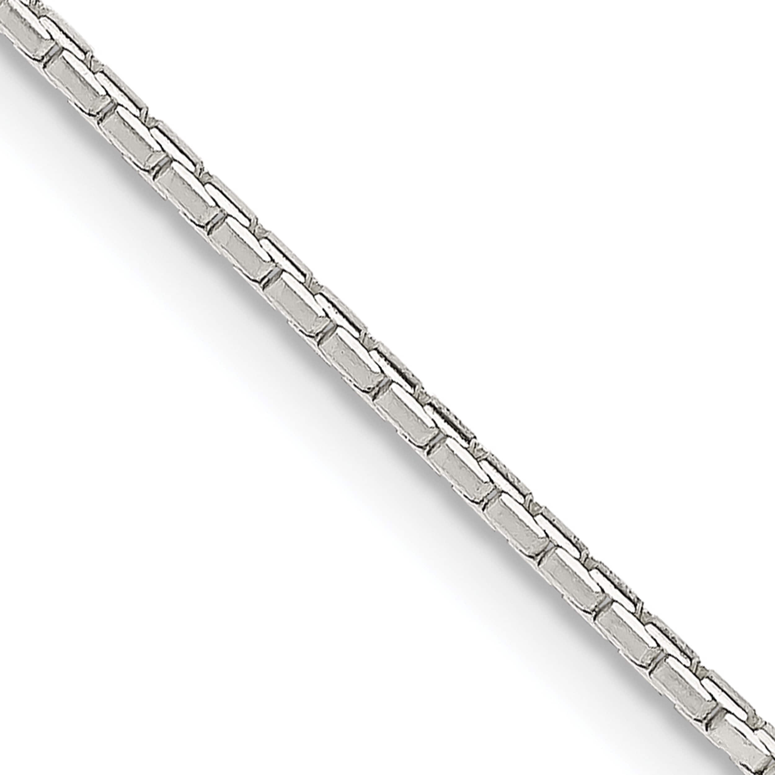 Sterling Silver 1.2mm 8 Sided Diamond-Cut Mirror Box Chain (20 X 1.2 ...