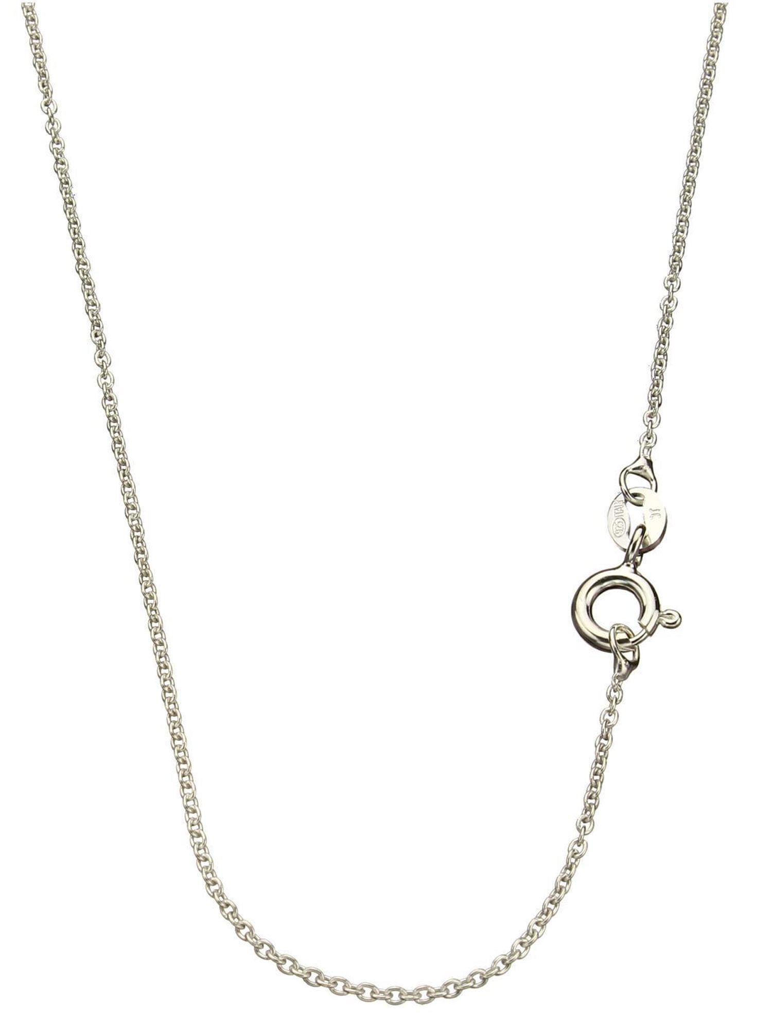 Sterling Silver 1.3mm Fine Cable Nickel Free Chain Necklace Italy 18 ...