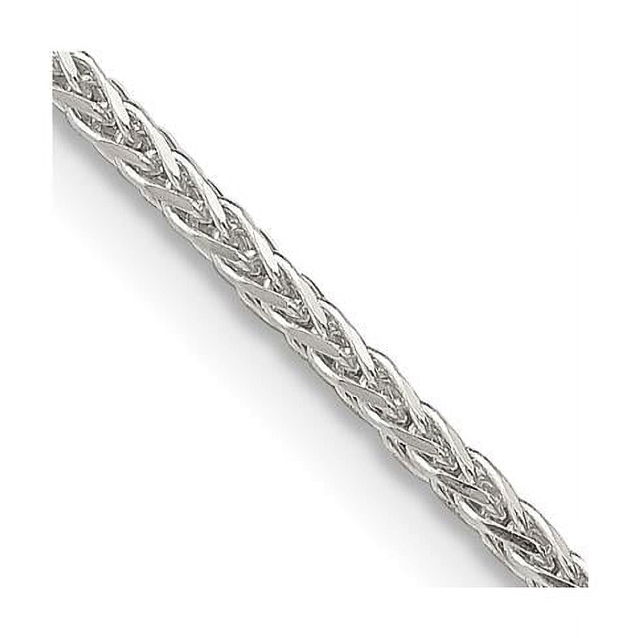 Sterling Silver 1.5 mm Diamond-Cut Round Spiga Chain with 2 in ...