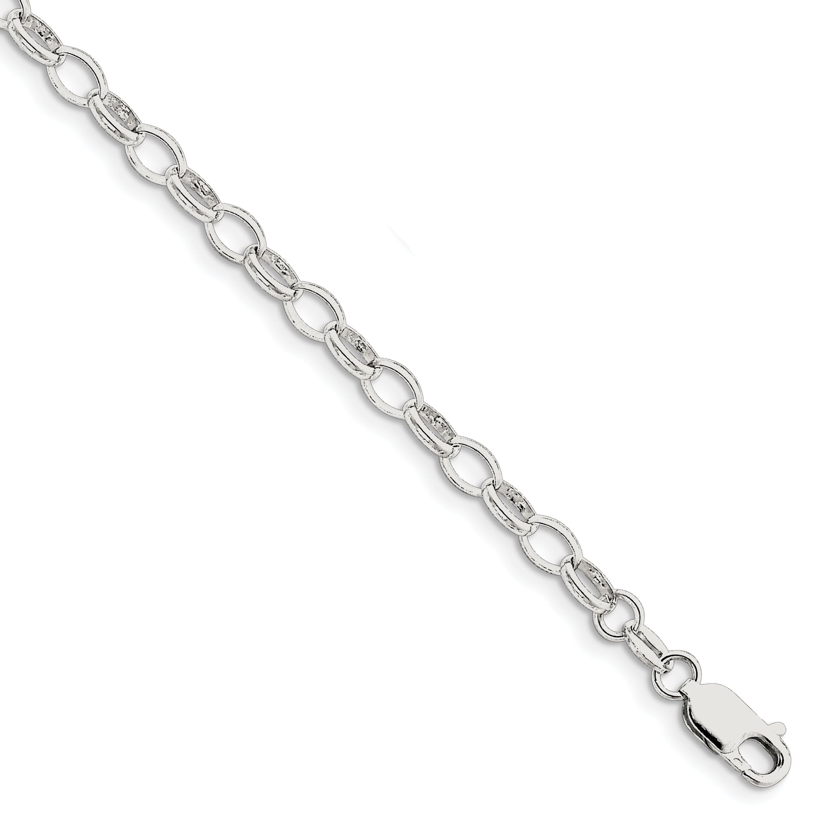Sterling Silver 1.5mm Rolo Chain Bracelet - Lobster Claw - Length: 7 to ...