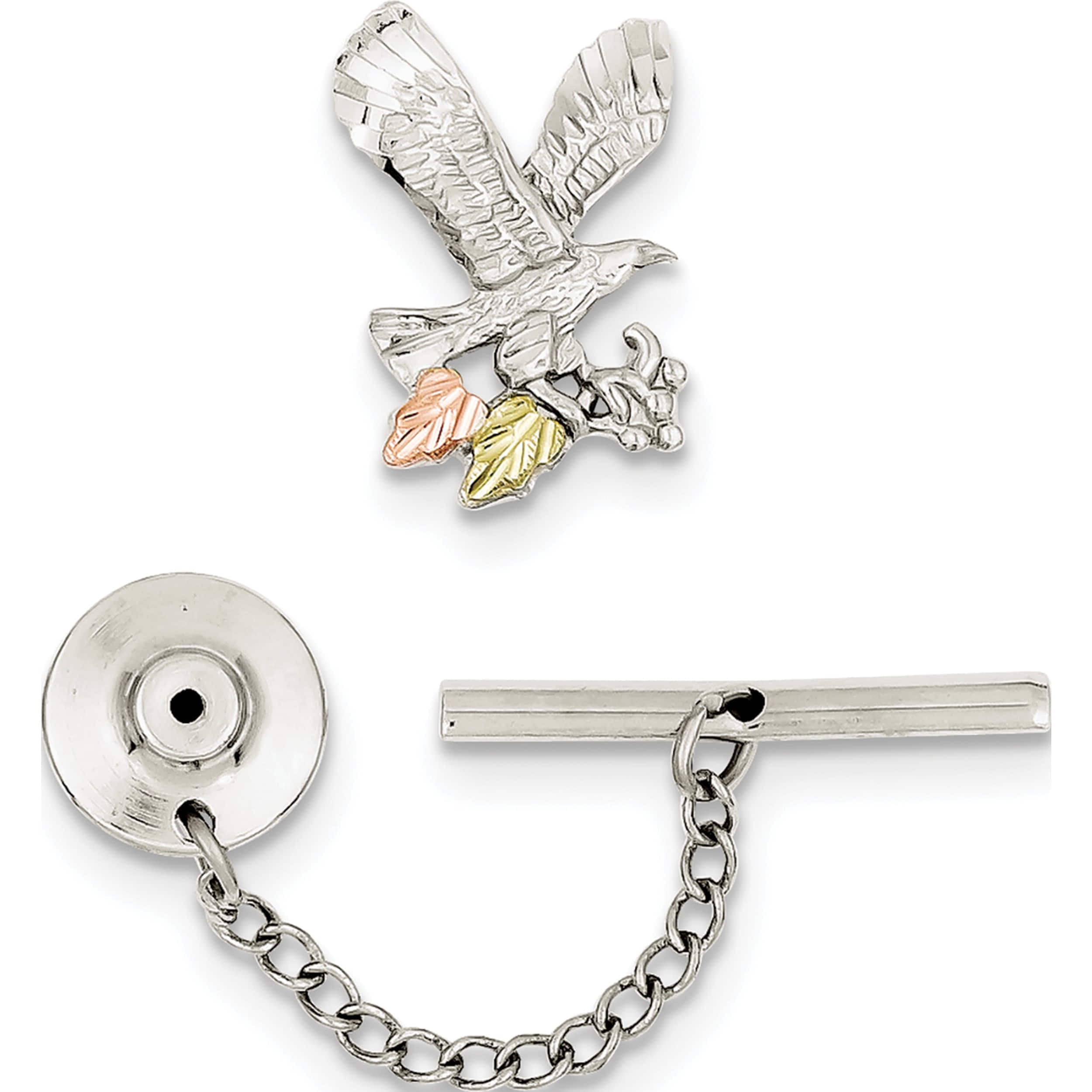 Sterling Silver & 12K Eagle Pin/Tie Tac (20 X 12) Made In United States ...