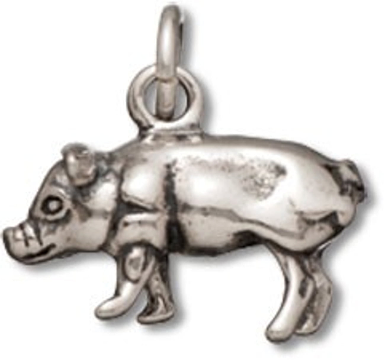 Sterling Silver 16" 1.2mm 3D Standing Or Walking Piglet Hog Or Pig ...