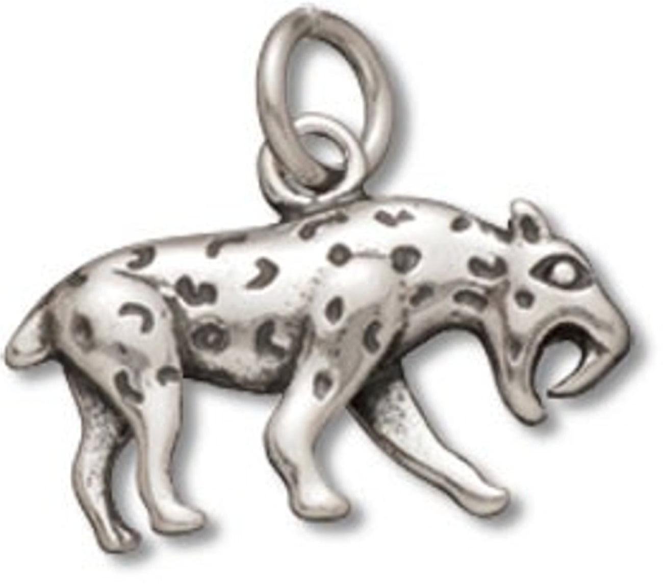 Sterling Silver 16" 1.2mm Box Chain 3D Saber Tooth Tiger Cat Dinosaur ...