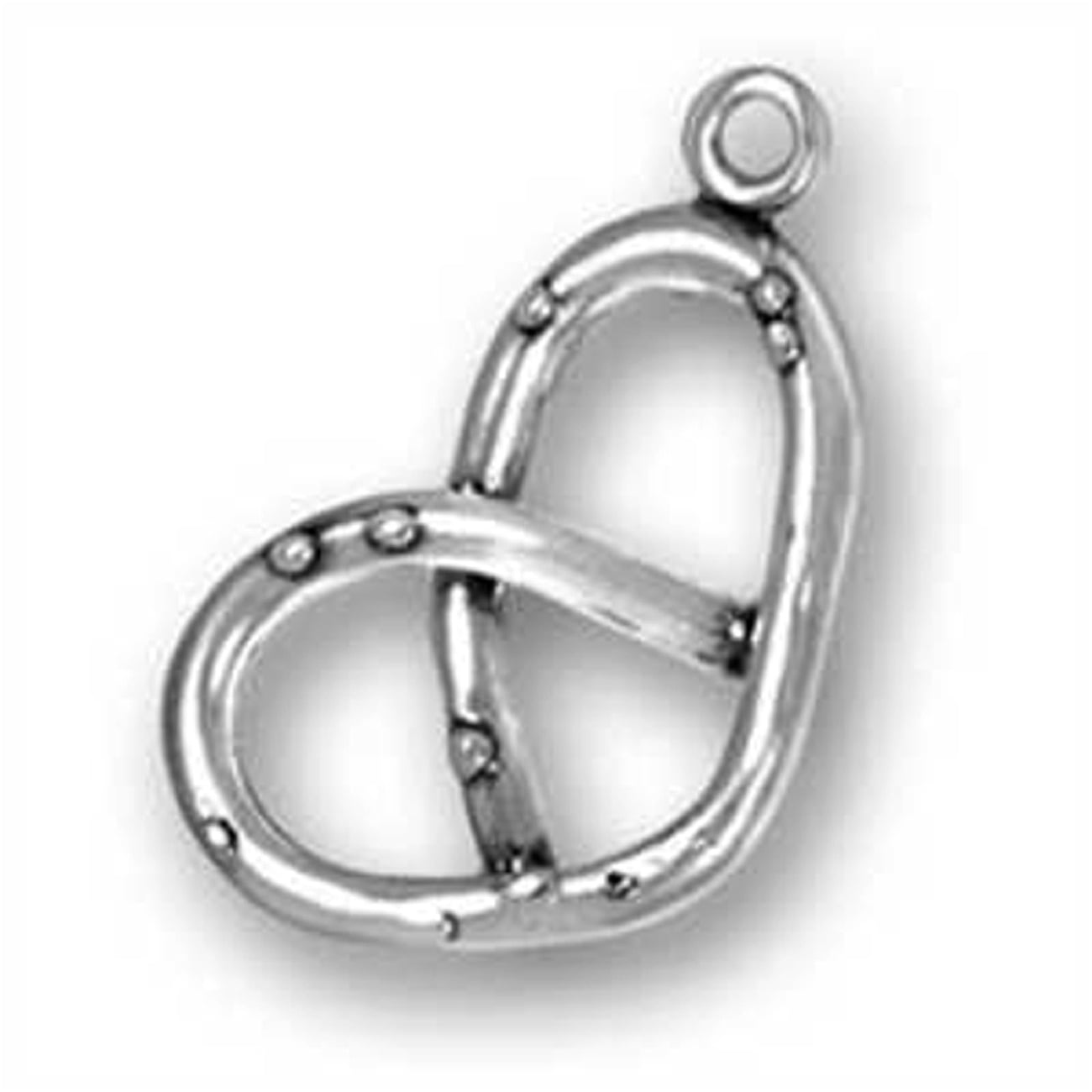 Sterling Silver 18" .8mm Box Chain 3D Twisted Salted Pretzel Pendant ...
