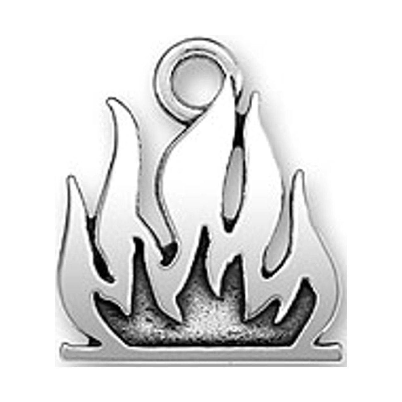 Sterling Silver 18" Unisex 1.5mm Campfire Fireplace Wildfire ...