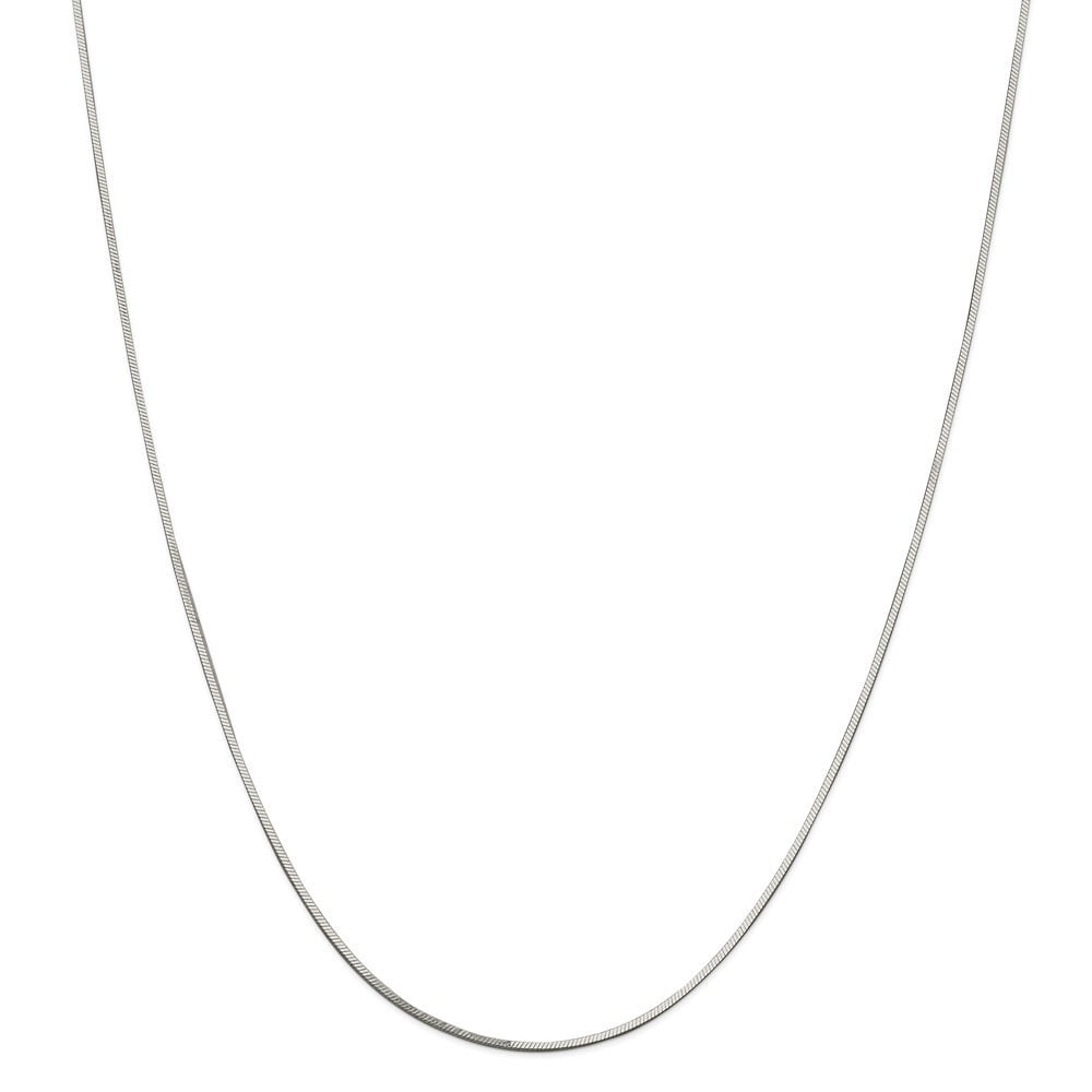 Sterling Silver 1mm Square Snake Chain Necklace - 6.0 Grams - 24 Inch ...