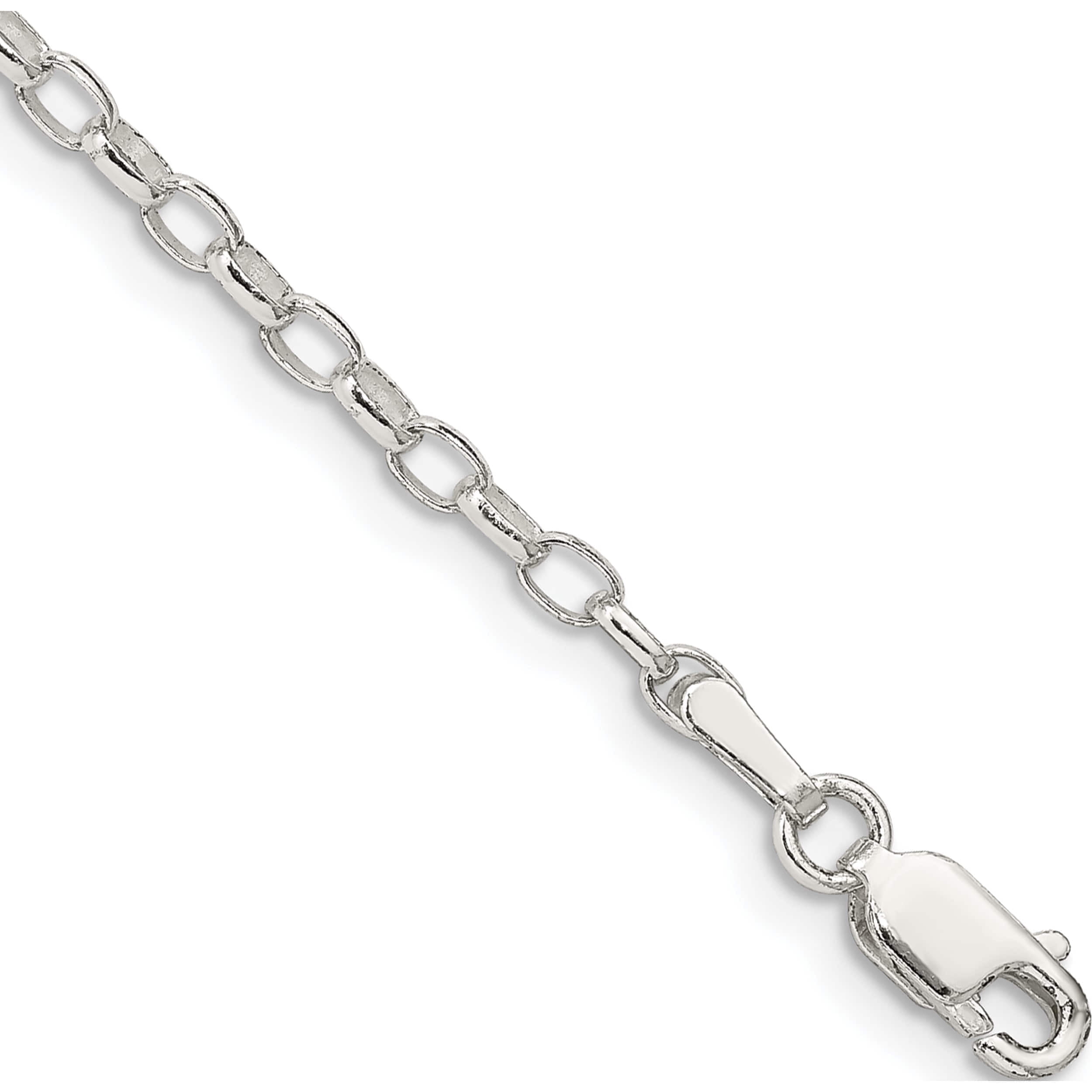 Sterling Silver 2.5mm Oval Fancy Rolo Chain (7 X 2.5) Made In India ...