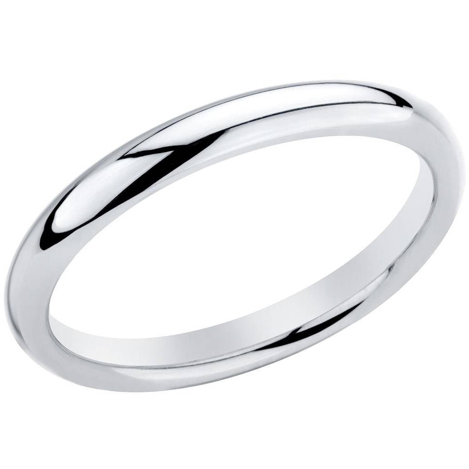 Sterling Silver 3.5mm Polished Plain SL Band, Available in 8 Sizes ...