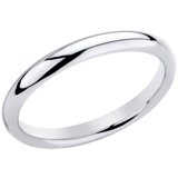 Sterling Silver 3.5mm Polished Plain SL Band, Available in 8 Sizes ...