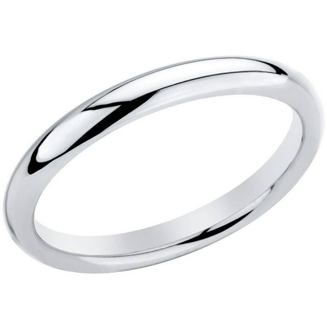 Sterling Silver 3.5mm Polished Plain SL Band, Available in 8 Sizes ...