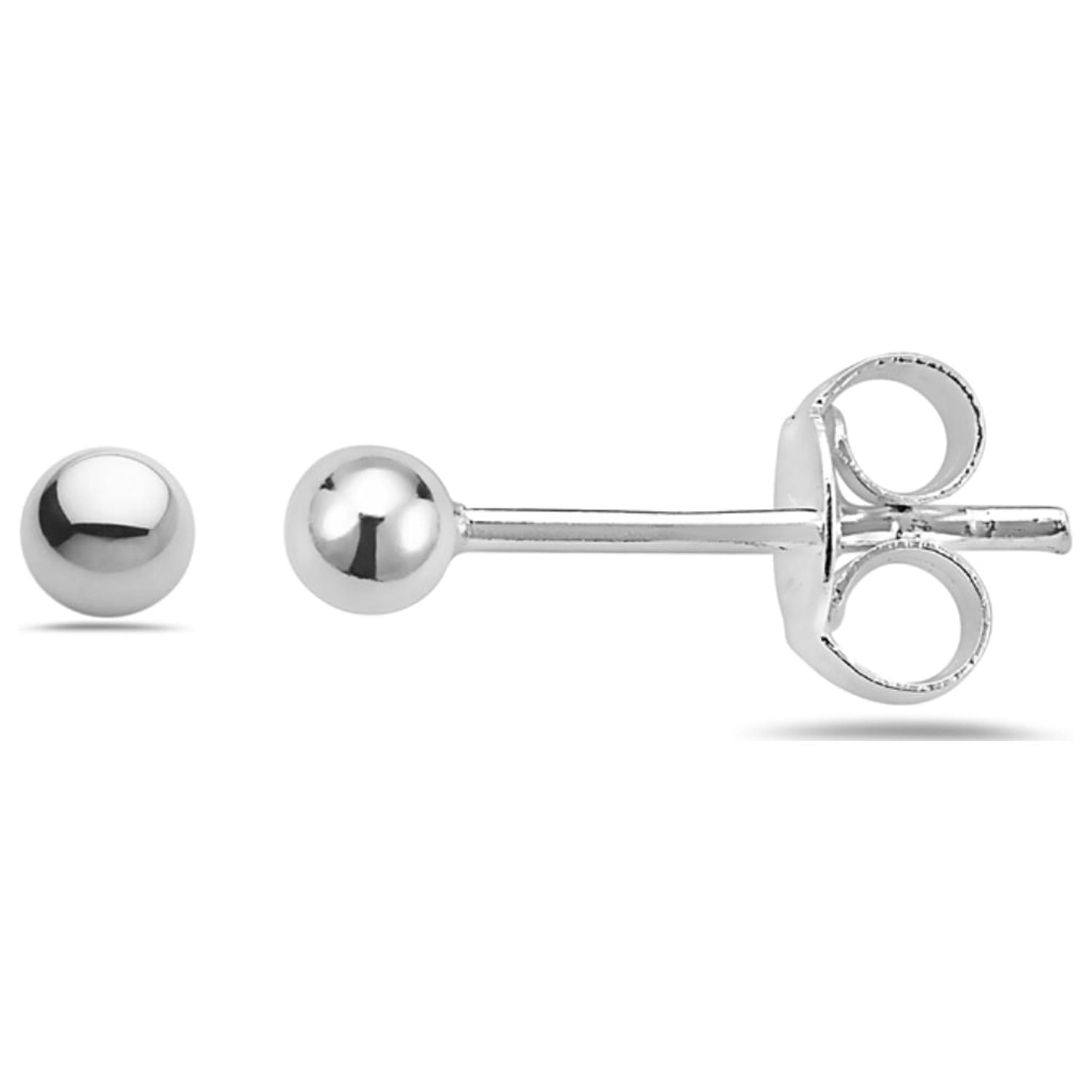 Sterling Silver 3 mm ball stud Earring - Walmart.com